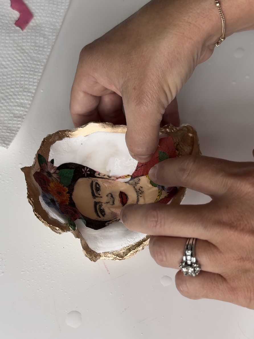 Easy Decoupage Oyster Craft - The Good Wrench